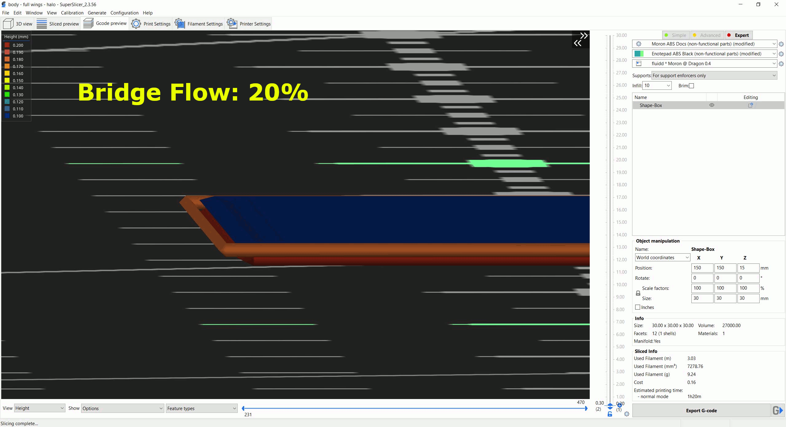 Bridge flow modifier generates unreasonable vertical line thicknesses ...