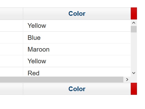 Theme: DataTable scrollable - header above scrollbar wrong styling ...