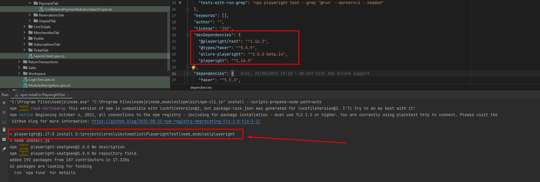 Bug Installation From Packagejson That Contains Playwright 1163 Version Installs 1170