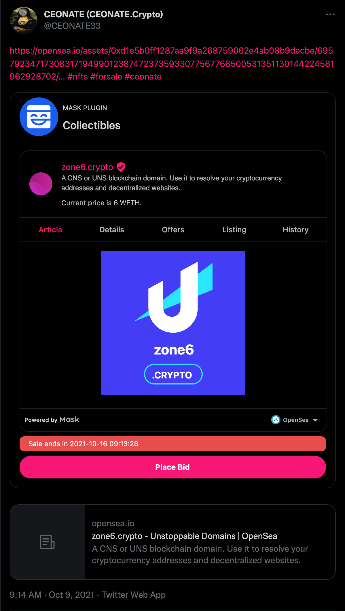 [Bug] NFT pic wasn't fulfilled in Collectible plugin · Issue #4564 · DimensionDev/Maskbook · GitHub