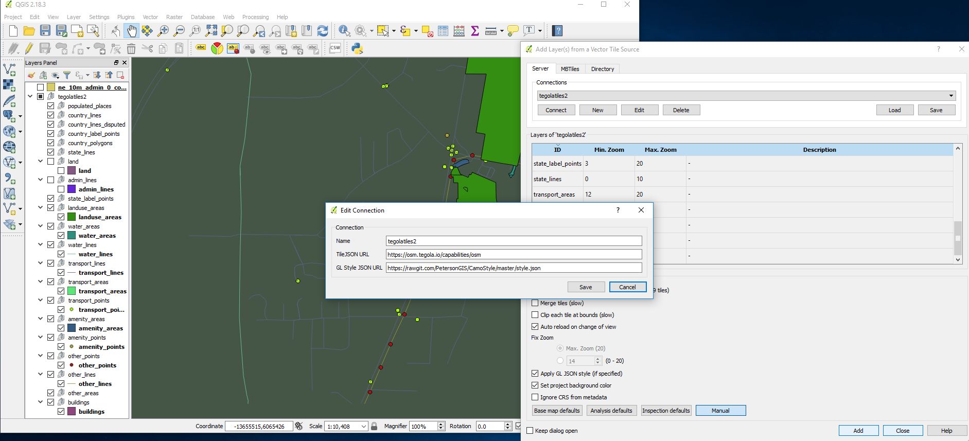 Figure out why QGIS Vector Tiles Reader compatibility plugin is not able to read our tilejson ...