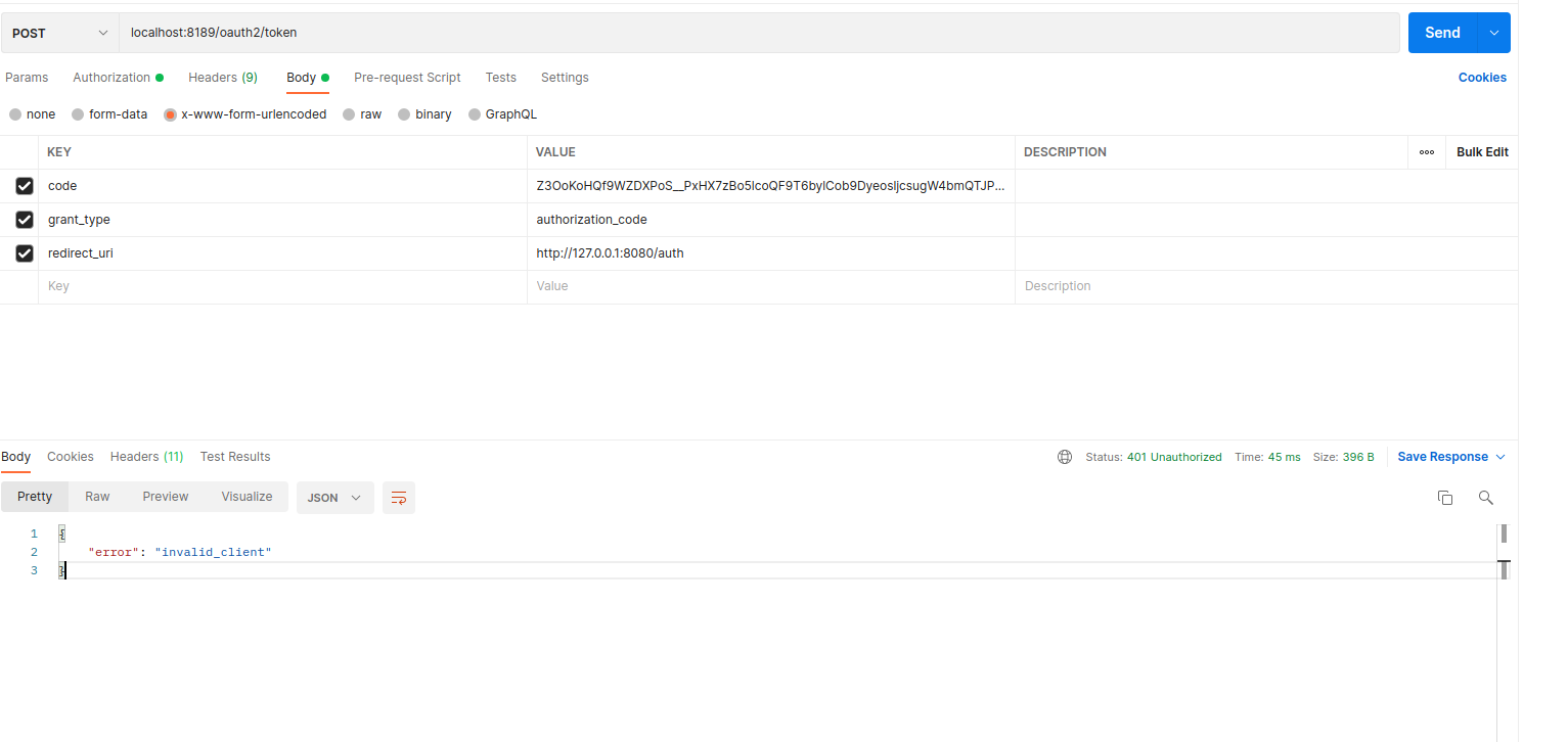Invalid Client While Generate AccessToken From AuthCode · Issue #561 · spring-projects/spring ...