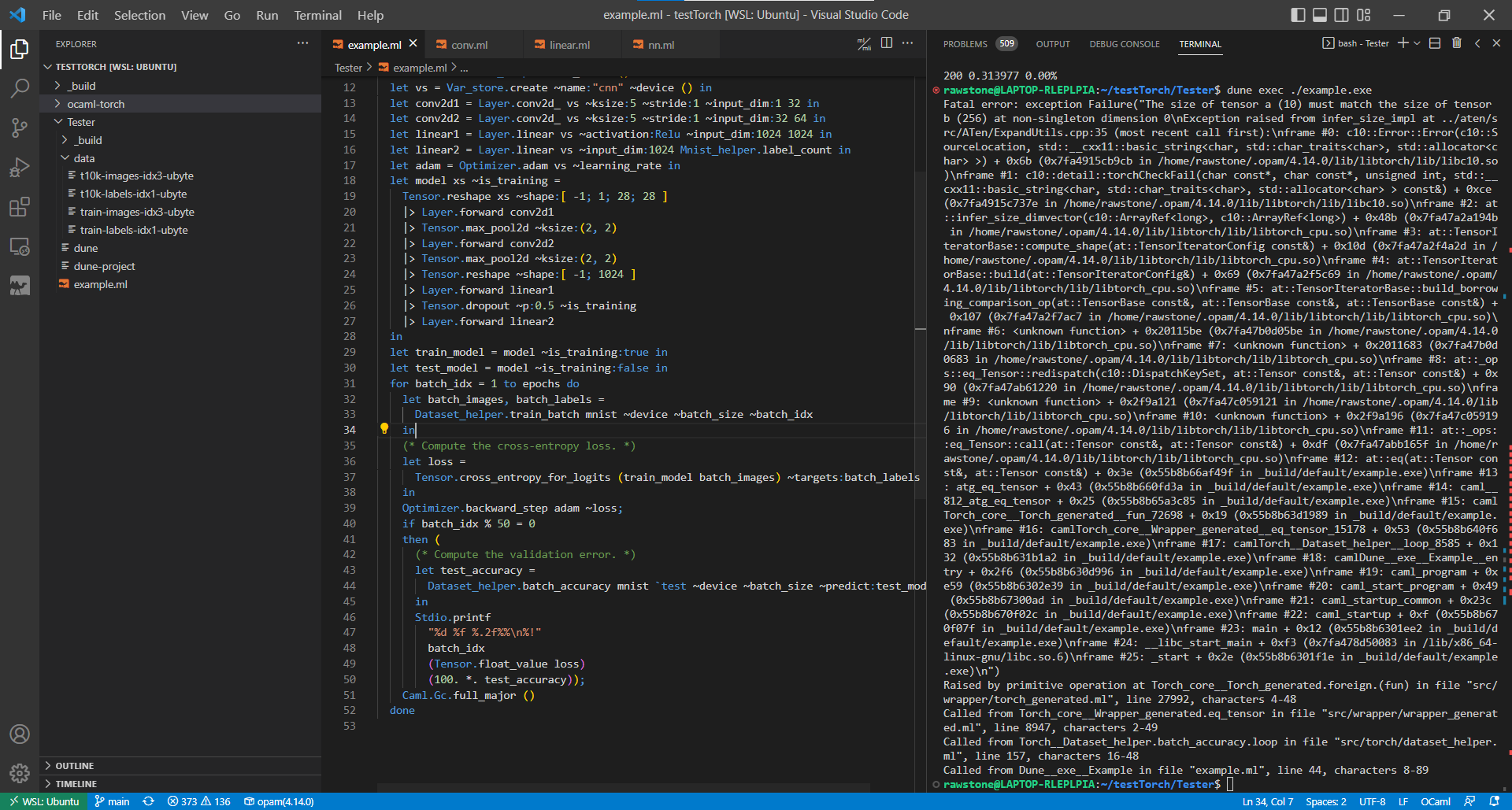 Getting Issue with mnist tutorials · Issue #65 · LaurentMazare/ocaml-torch · GitHub