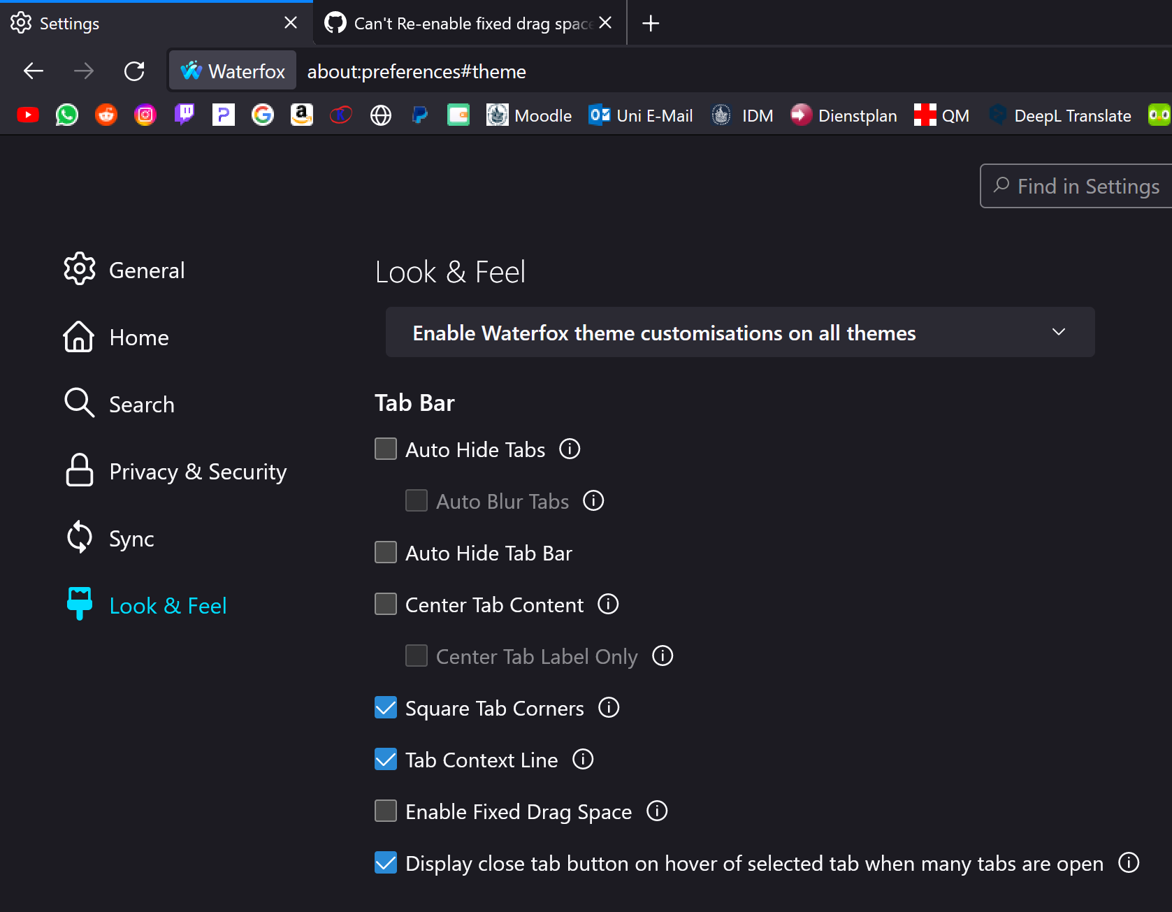Can't Re-enable fixed drag space since G5.1.1 disabled them by default · Issue #2934 ...