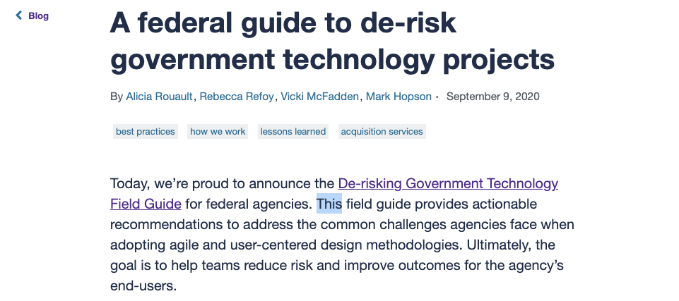 Blog post page review · Issue #3385 · 18F/18f.gsa.gov · GitHub