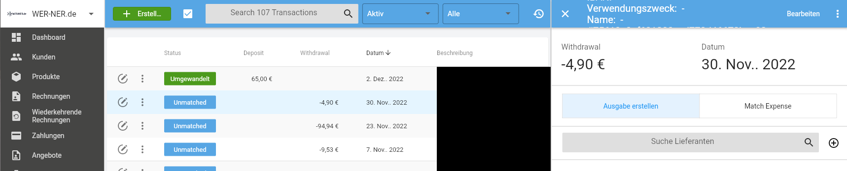 Bigger / other display options for Transaction-Descriptions · Issue #522 · invoiceninja/admin ...