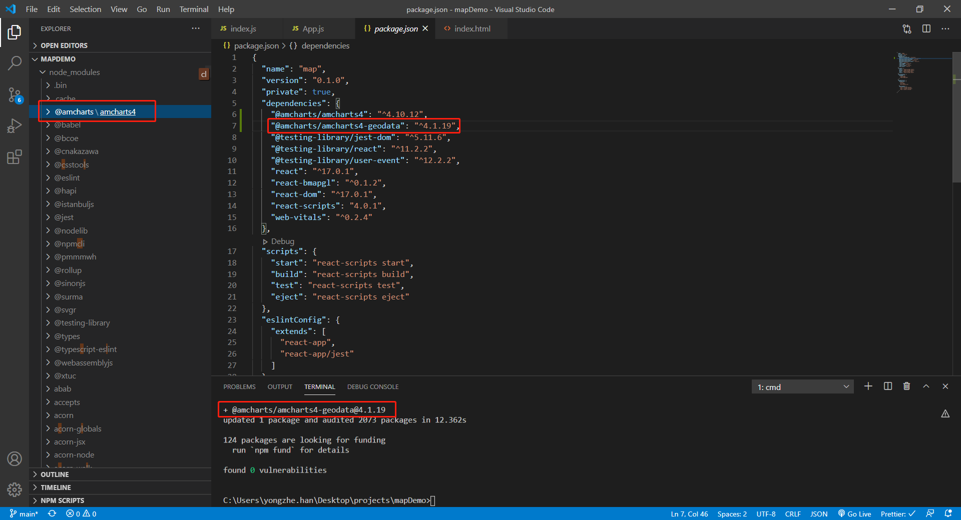 I installed @amcharts/amcharts4-geodata module, but i can't find this module in 'node_modules ...