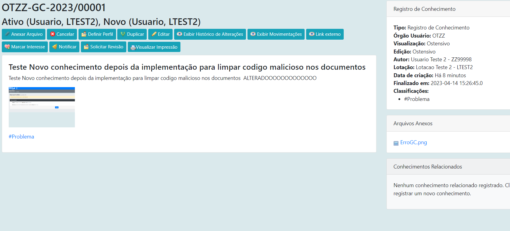GC - Corrigir problema ao tentar incluir novo conhecimento - · Issue #2337 · projeto-siga/siga ...