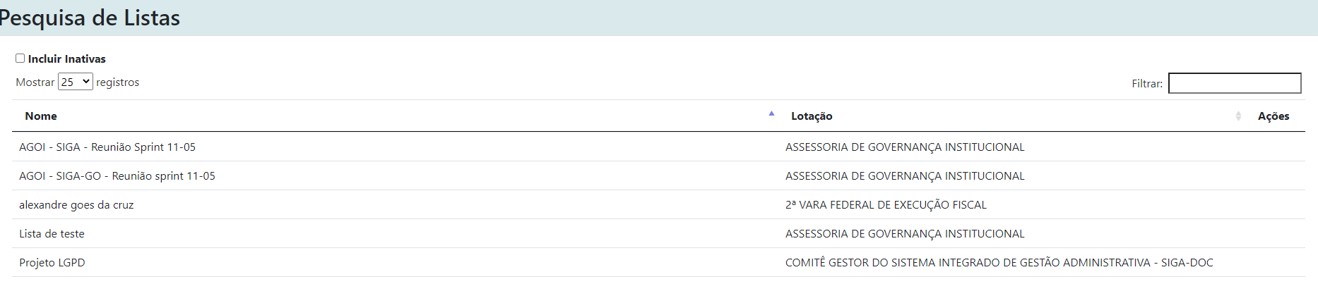 SR- Usuário com permissão em uma lista de prioridades de consulta não consegue visualizar a ...