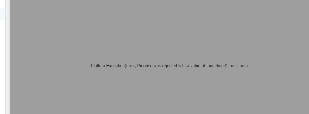 PDF's wont generate -PlatformException(error, Promise was rejected with a value of 'undefined ...