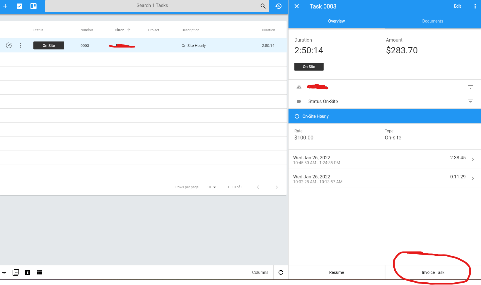 Tasks broken: "Invoice Task" button doesn't work. Can't add tasks to invoices. Can't invoice a ...