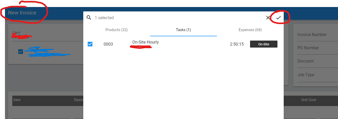 Tasks broken: "Invoice Task" button doesn't work. Can't add tasks to invoices. Can't invoice a ...