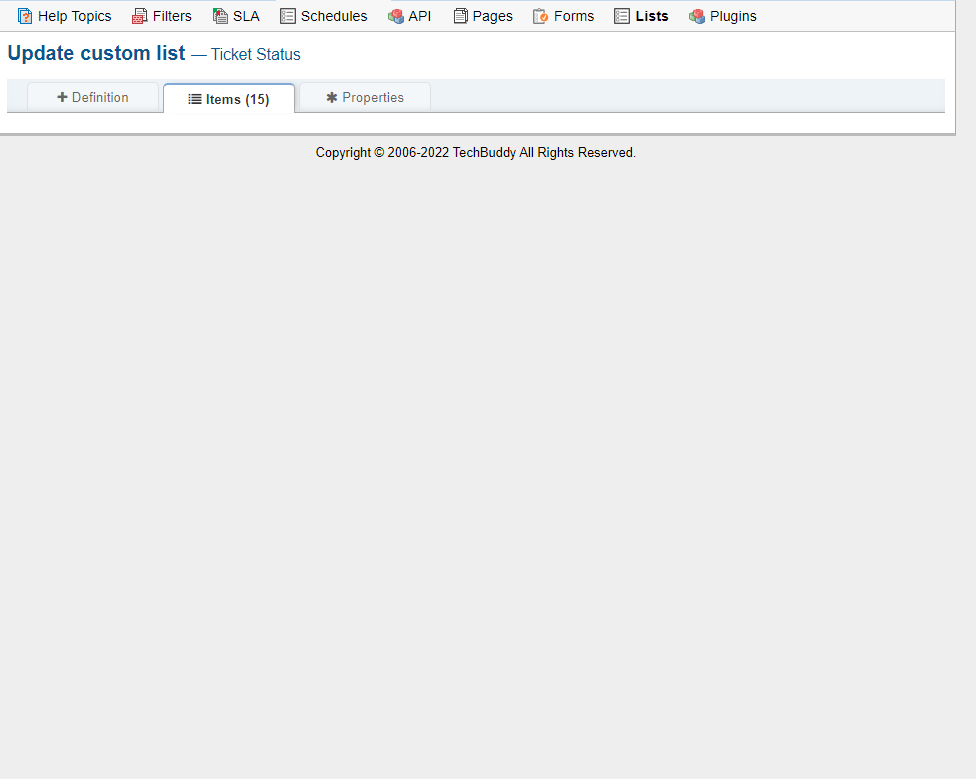 Ticket status list not showing properties after upgrade to v1.16 ...
