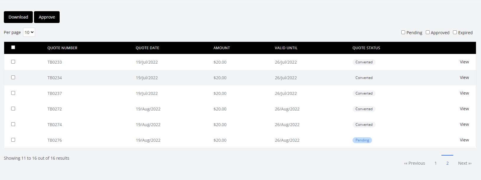 Converted Quotes Are Shown Before Pending In Client Portal · Issue 7763 · Invoiceninja