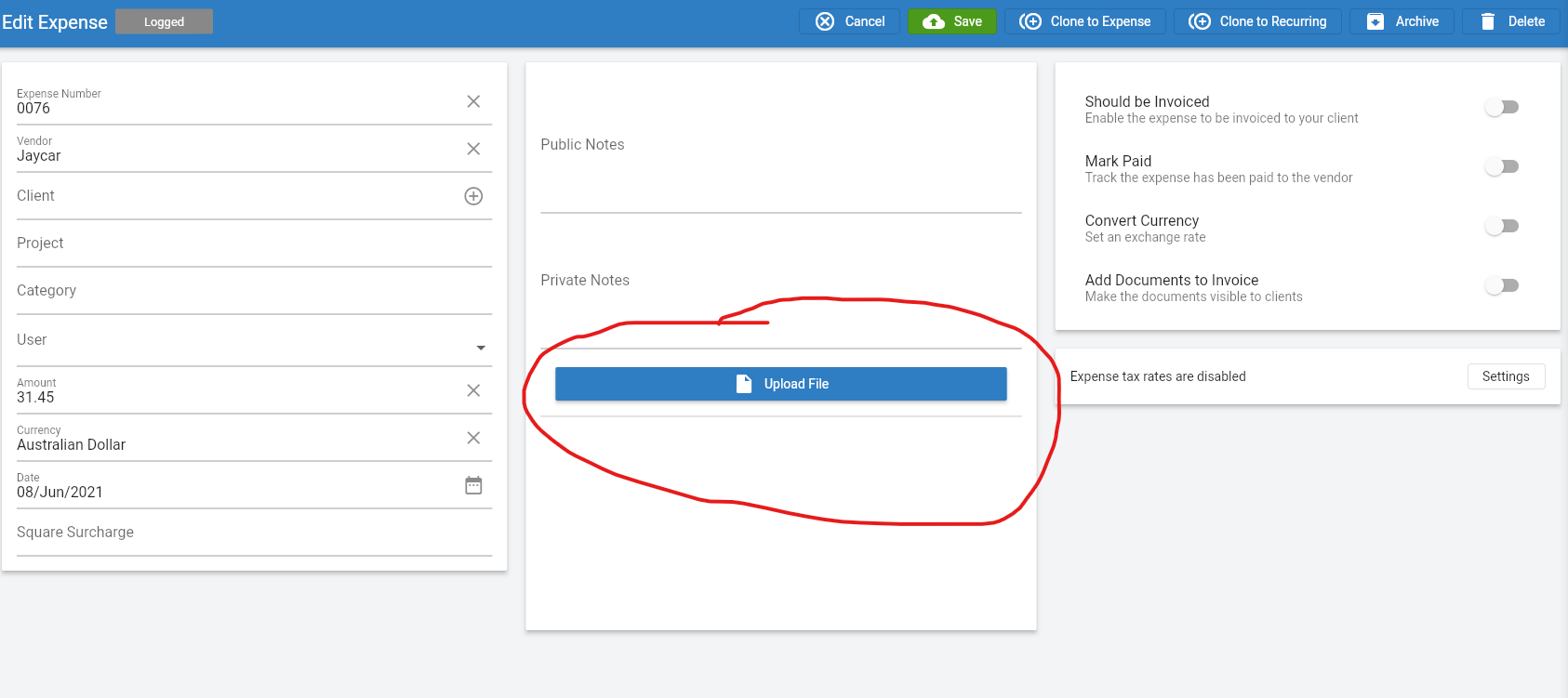 Feature Request: Drag & drop file to upload · Issue #490 · invoiceninja/admin-portal · GitHub