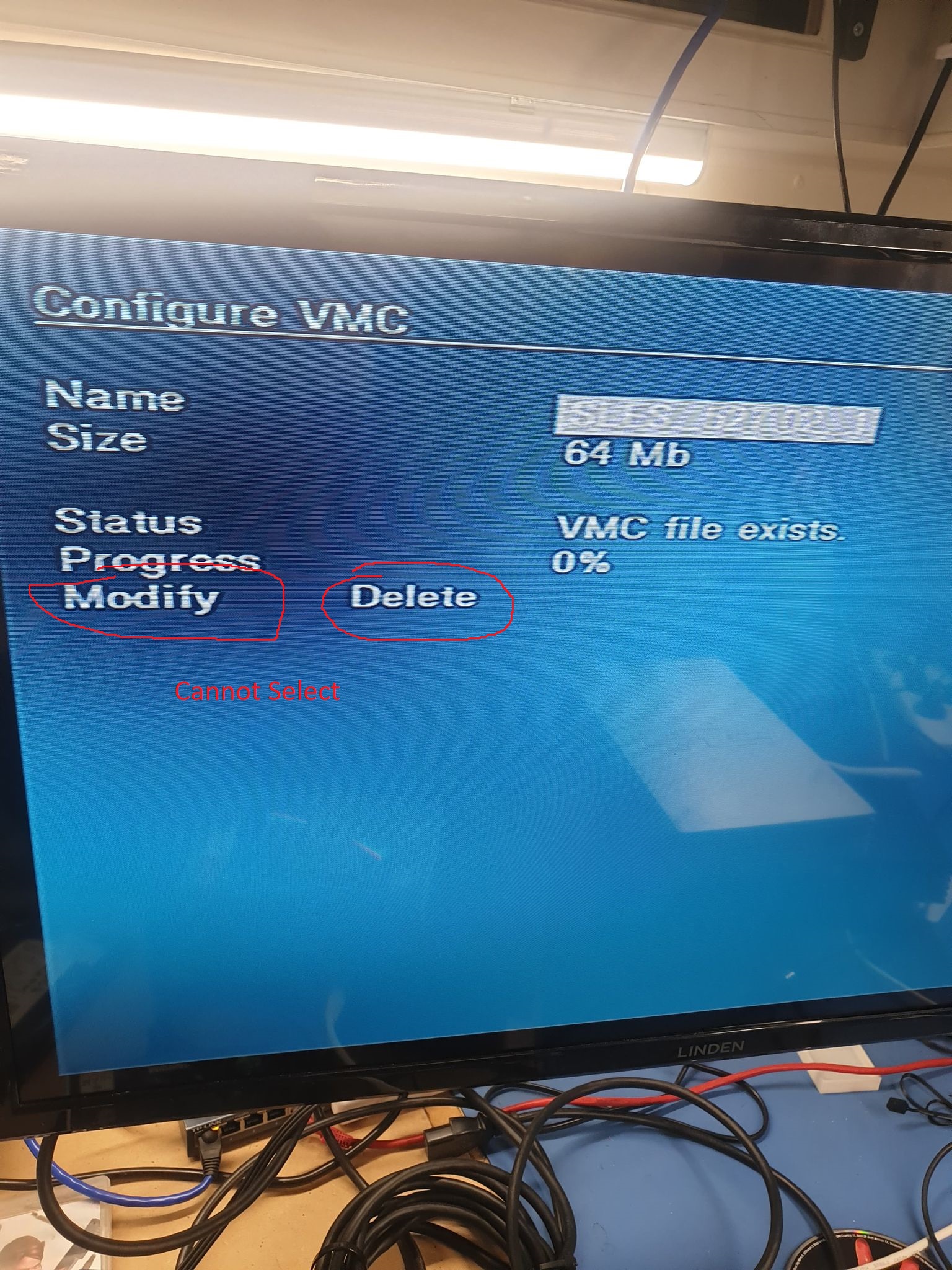 Cannot select modify or delete for existing VMC - network share VMC · Issue #792 · ps2homebrew ...
