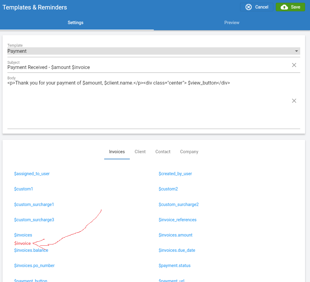 Payment email template - subject field shows tags for some variables · Issue #8180 ...