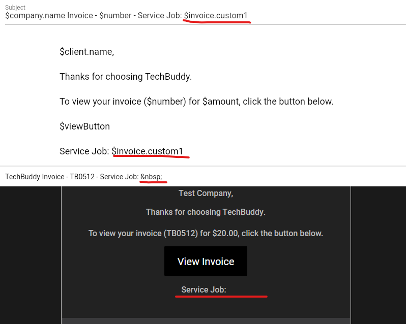 Custom field shows in email template subject if left empty · Issue #8309 · invoiceninja ...
