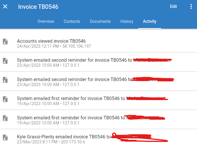 Email activity shows up twice · Issue #8411 · invoiceninja/invoiceninja · GitHub