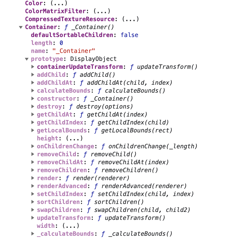 Bug: why is there not exist function "getChildByName" in my Container · Issue #9620 · pixijs ...