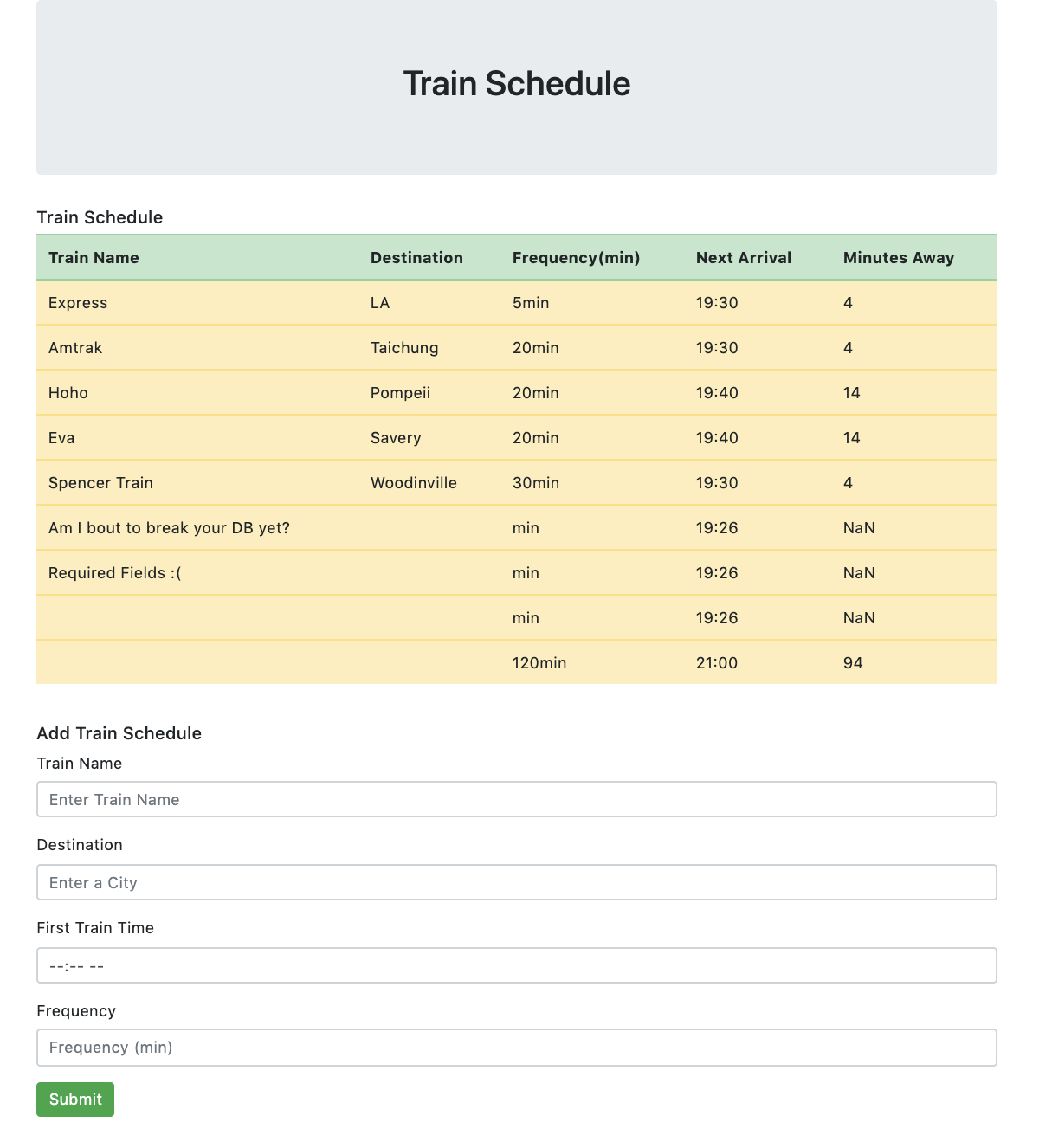 GitHub - anicng/TrainScheduler