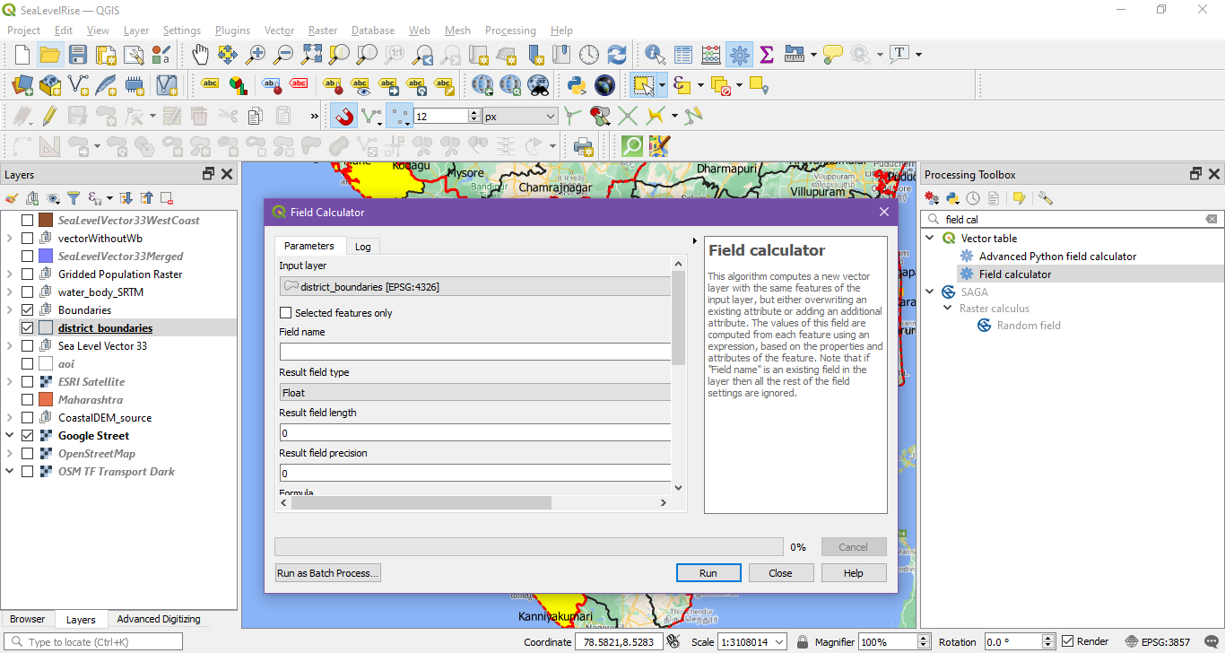 Field Calculator in Processing toolbox crashes QGIS when checking the ...