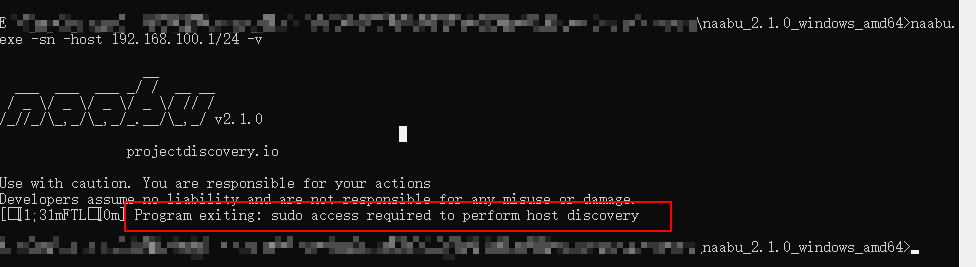 How to use `-sn` parameter under windows · Issue #562 · projectdiscovery/naabu · GitHub