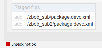 unpack not ok when committing multiple DEVC objects · Issue #1039 · abapGit/abapGit · GitHub
