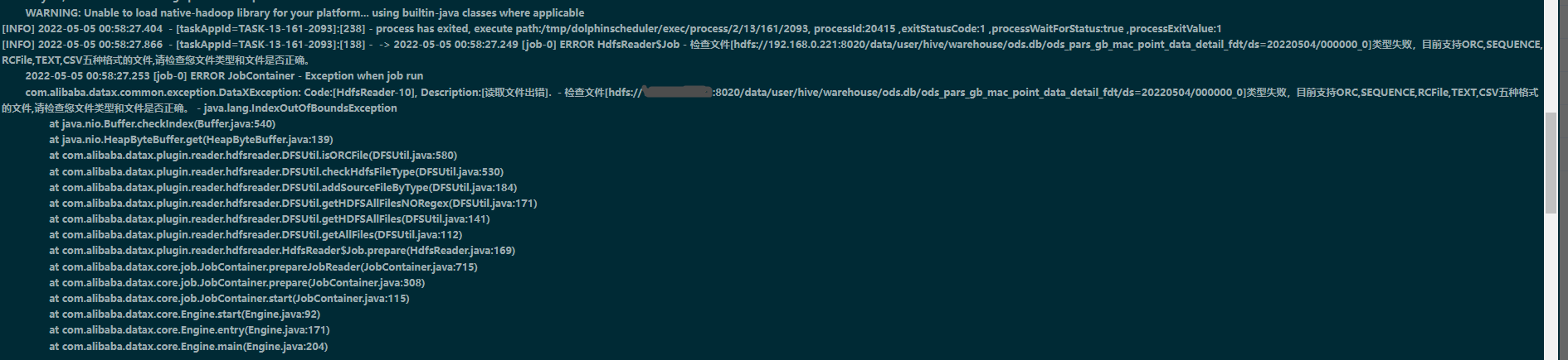 [Bug] [datax -hdfsreader] java.lang.IndexOutOfBoundsException · Issue #9885 · apache ...