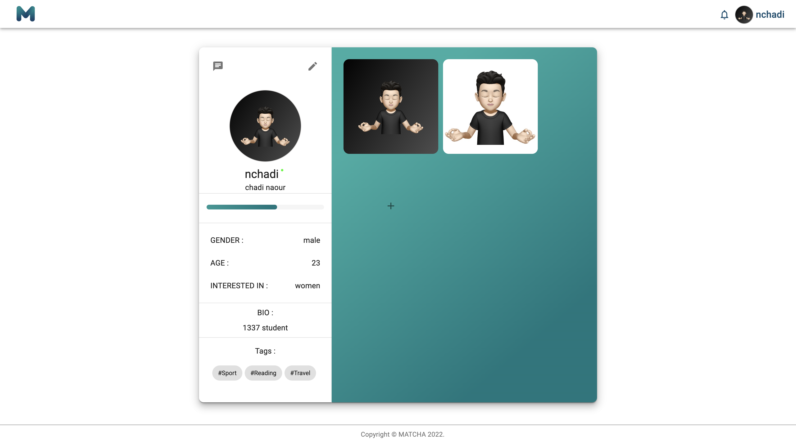 GitHub - ChadiNaour/Matcha: Dating app provides creating attractive profiles and looking for ...