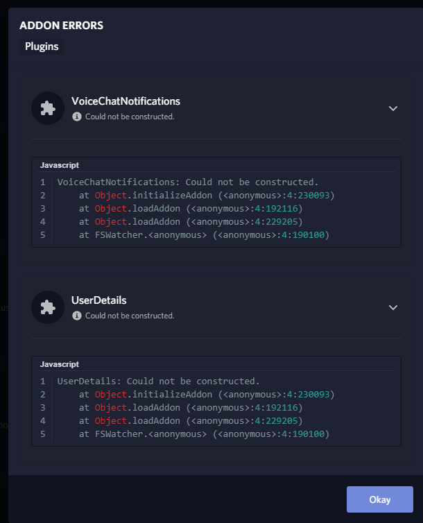 ShowSessions - Could not be constructed ERROR · Issue #63 · Strencher/BetterDiscordStuff · GitHub