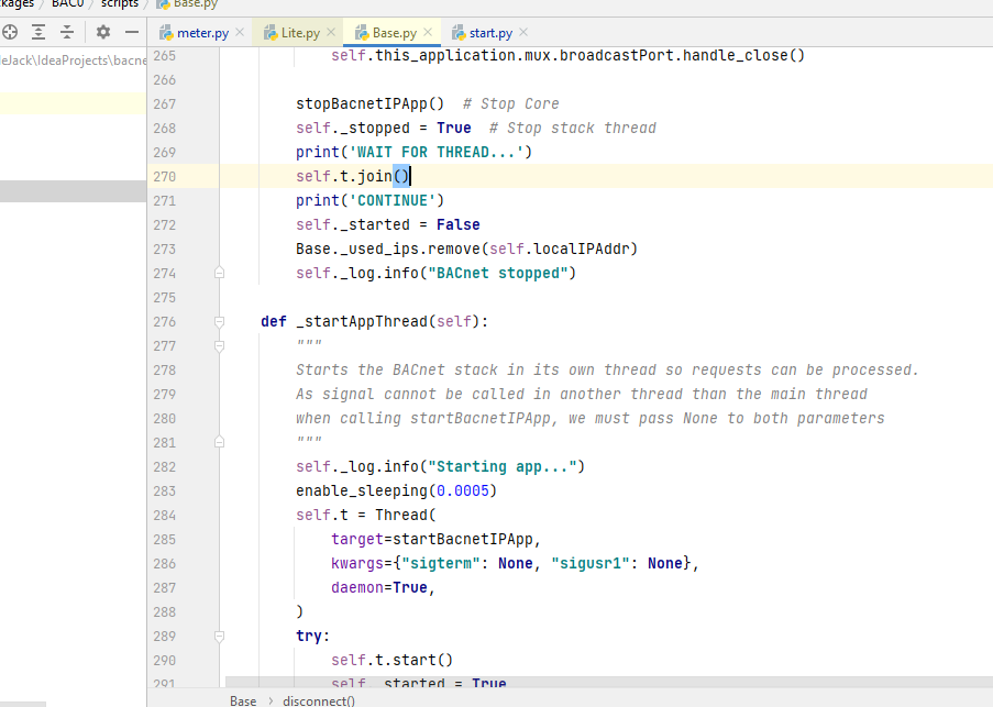 BAC0 on multithreading got stuck on disconnect · Issue #280 ...