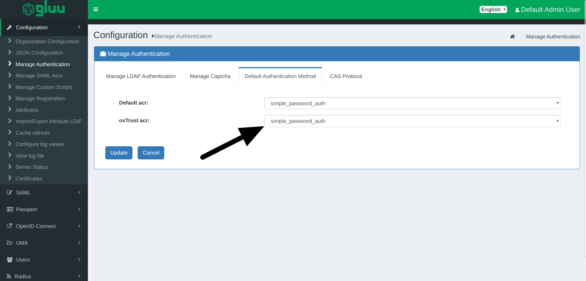 Deactivate "default acr" field in oxTrust OIDC client · Issue #1873 · GluuFederation/oxTrust ...