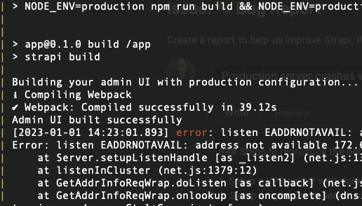 Production server crashes when using fully qualified domain name in HOST env, or leaks the IP ...