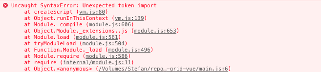 Ag Grid Uncaught Syntaxerror Unexpected Token Import · Issue 901