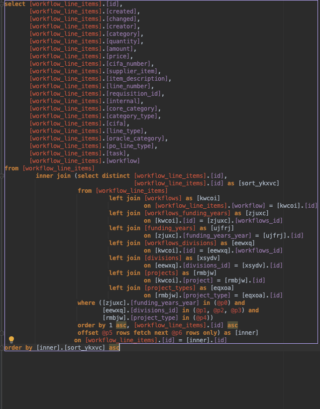 Queries are sending a massive amount of parameters to SQL and erroring out · Issue #17277 ...