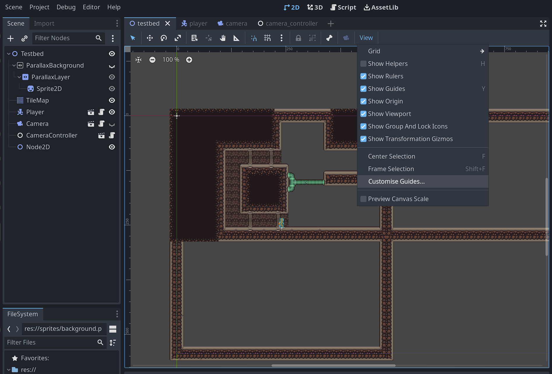 Add customisable guides to 2D view · Issue #7569 · godotengine/godot ...