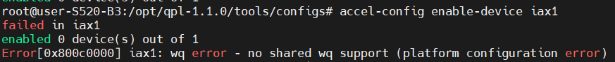 Unable to configure shared wq for iax · Issue #29 · intel/idxd-config · GitHub