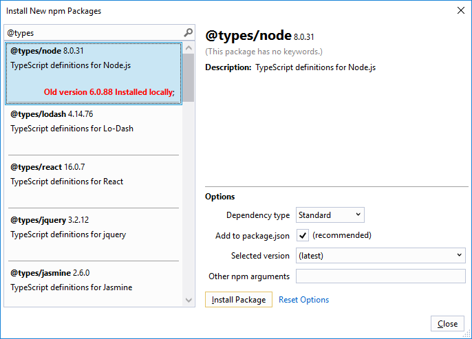 Show Update button in NPM UI when Old version is installed locally · Issue #1710 · microsoft ...
