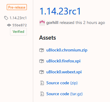 Version Number Inconsistency · Issue #3442 · gorhill/uBlock · GitHub