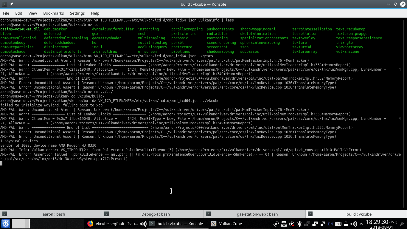 vkcube segfault · Issue #42 · GPUOpen-Drivers/AMDVLK · GitHub