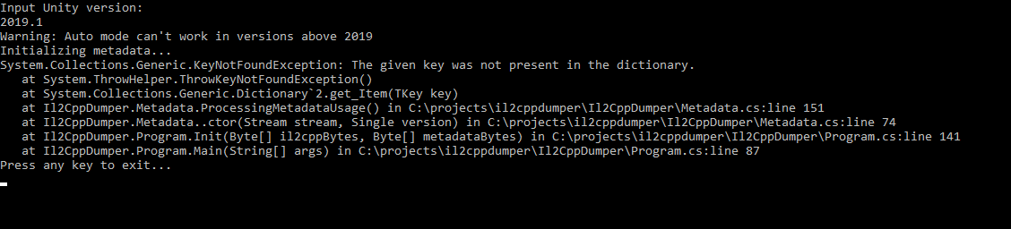 ERROR : cannot find coderegistraion ! · Issue #153 · Perfare/Il2CppDumper · GitHub