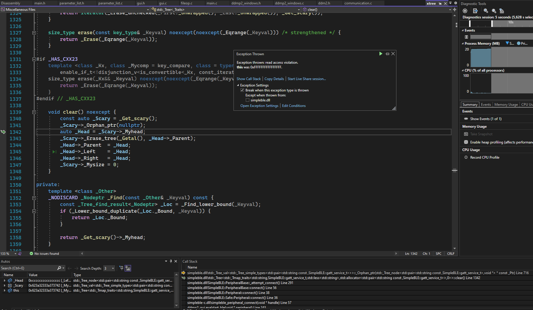 SimpleBLE crashes on Windows during connection attempts · Issue #117 · simpleble/simpleble · GitHub