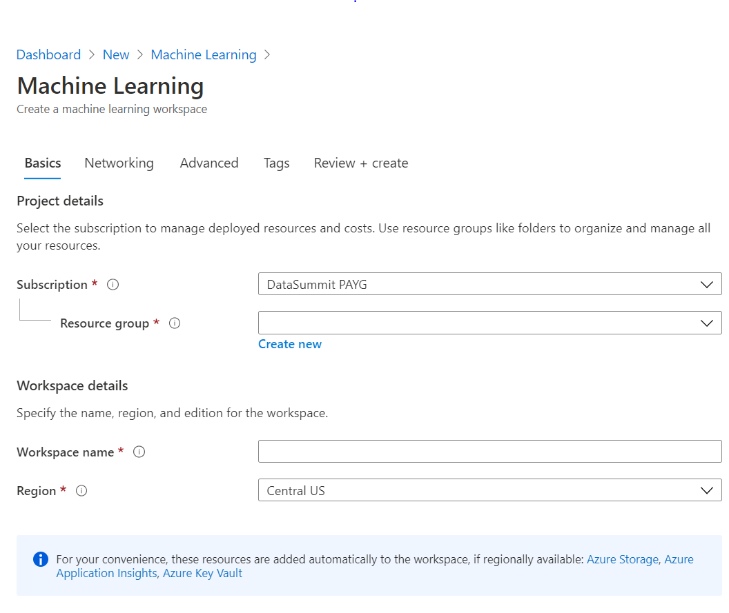 ML.net Model builder Azure machine learning can't create enterprise ...