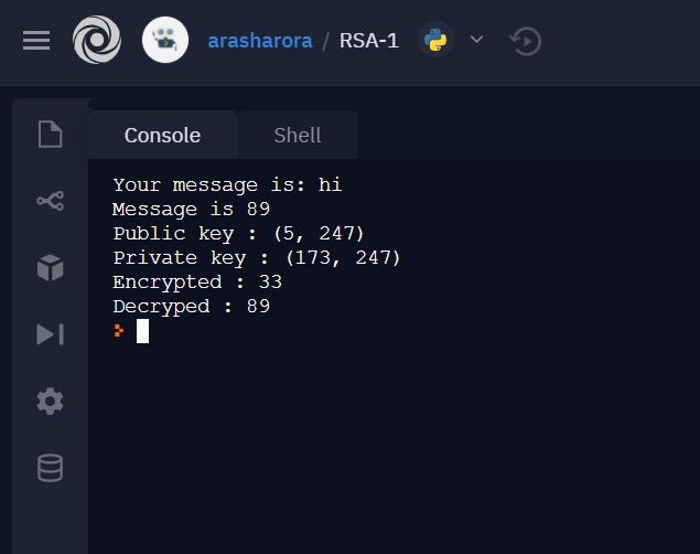 GitHub - arash-arora/RSA: RSA ALGORITHM IN CRYPTOGRAPHY