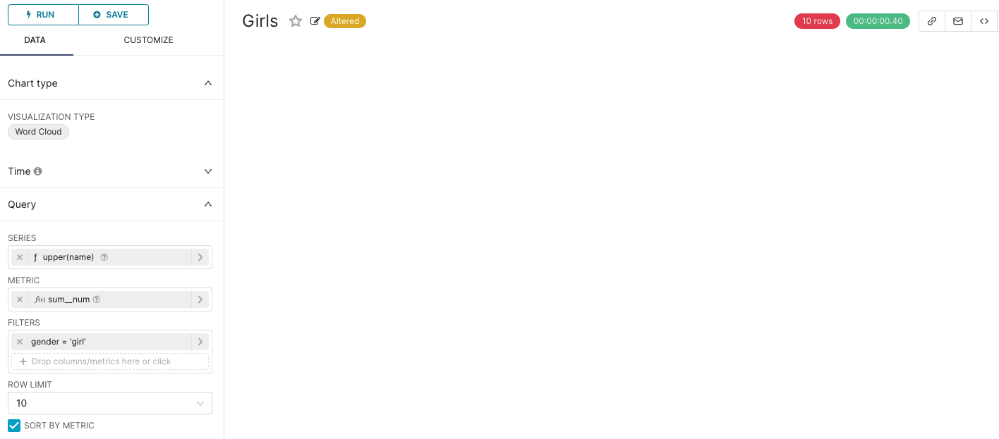 Word cloud is blank when using custom sql series · Issue #19975 ...
