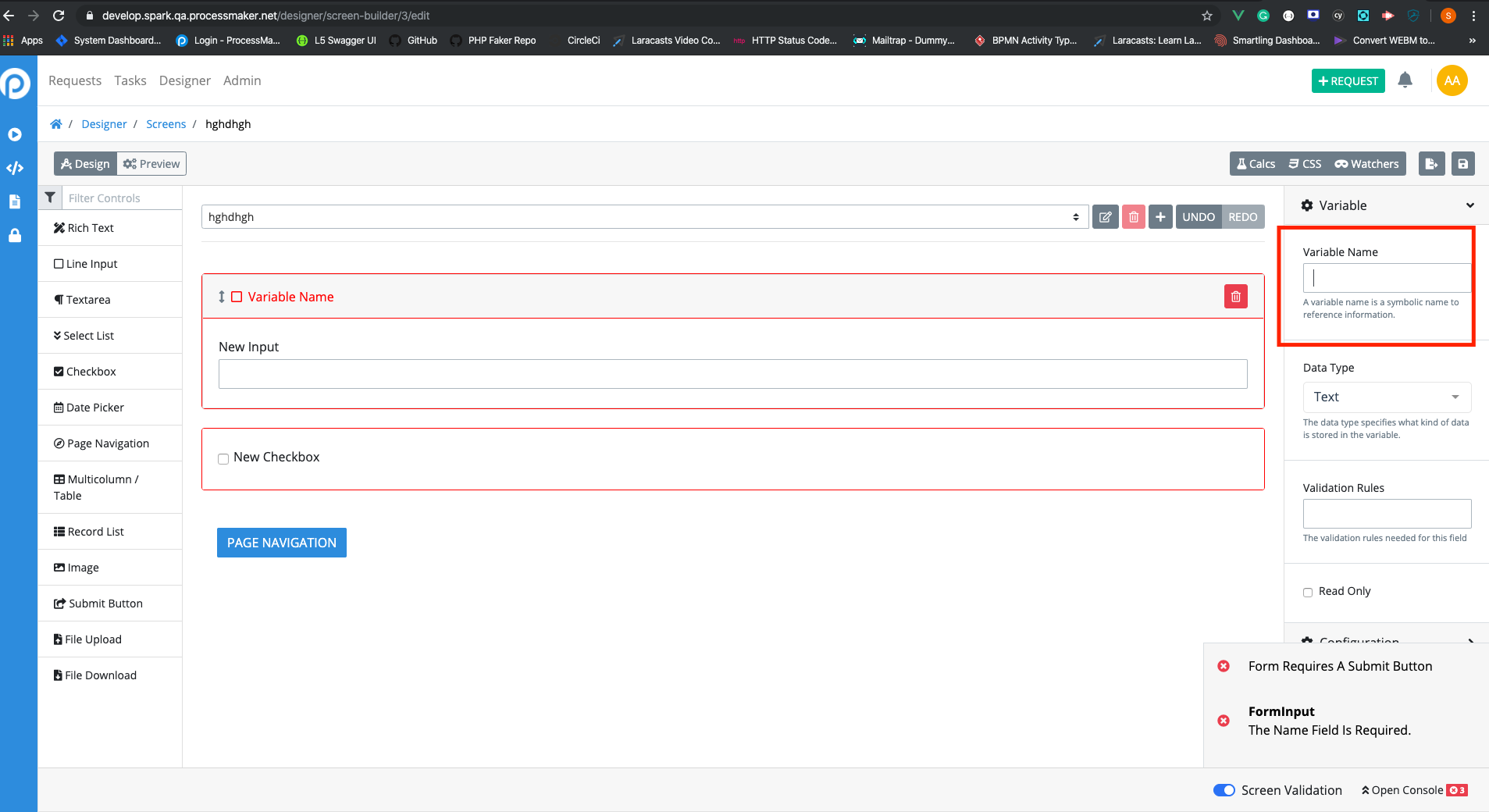 Screen Builder Input Validation Isn T Working · Issue 140 · Processmaker Vue Form Elements · Github