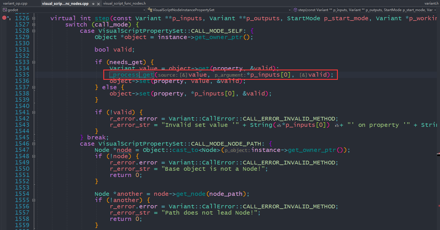 The `Get` and `Set` nodes of the visual script did not work correctly. · Issue #65967 ...