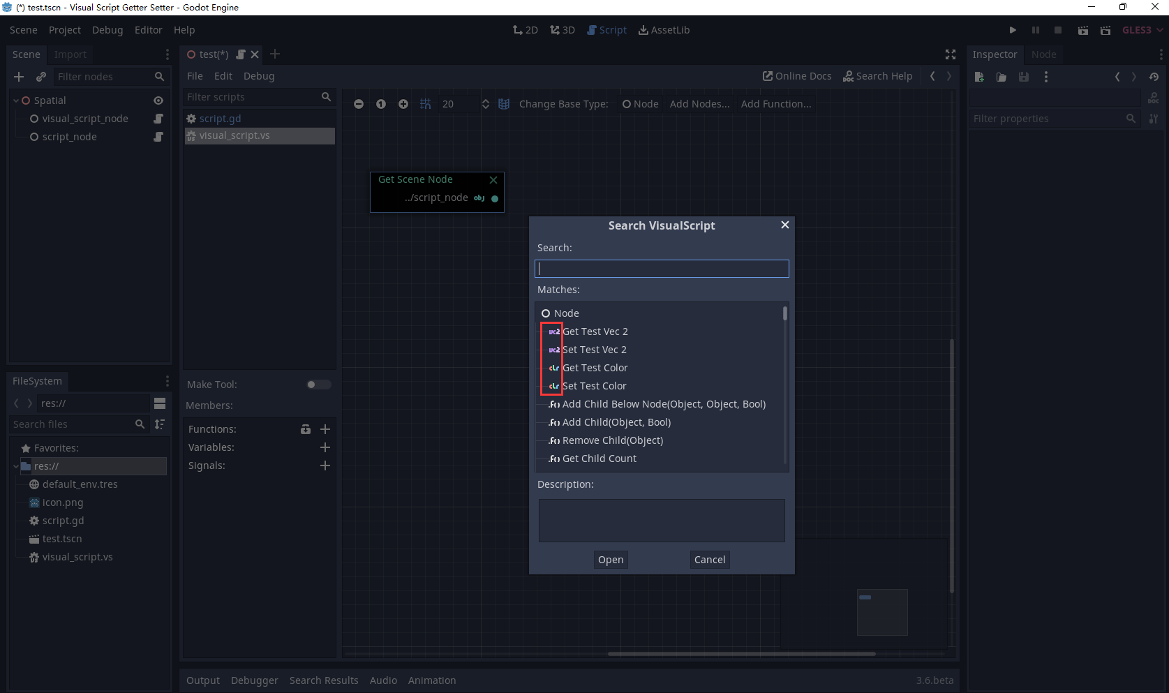 The `Get` and `Set` nodes of the visual script did not work correctly. · Issue #65967 ...