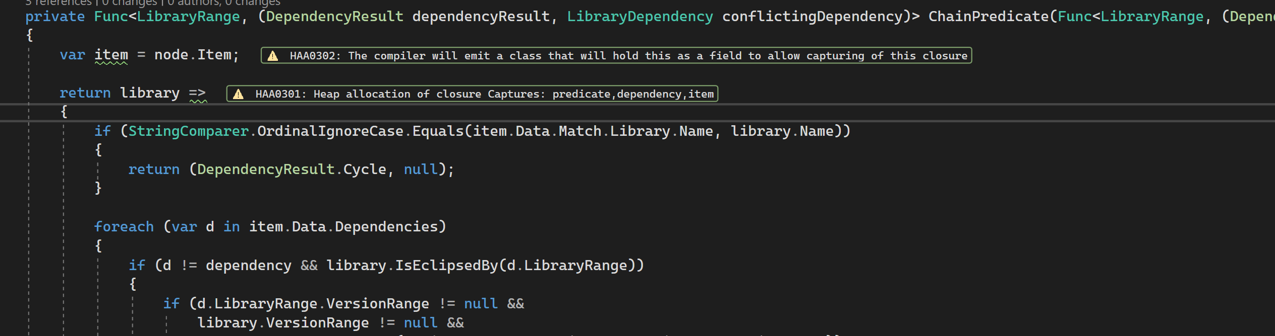 [Bug]: Reduce memory allocation while detecting cycles or potential degrades in package versions ...